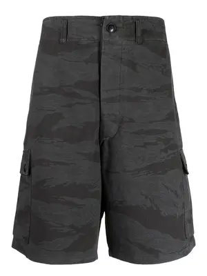 MAHARISHI Camouflage-print Cargo Shorts - Black