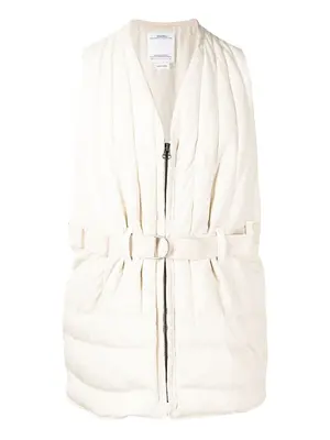Visvim Belted Padded Gilet - White