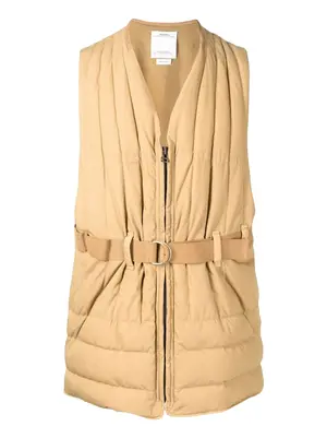 Visvim Padded Gilet With Belt - Brown