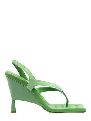 GIABORGHINI Rosie 12 Leather Sandals - Green