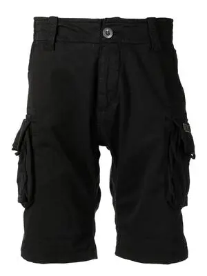 Alpha Industries Knee-length Cargo Shorts - Black