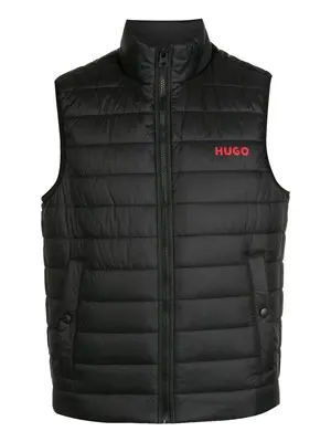Hugo Padded Zip-up Gilet - Black