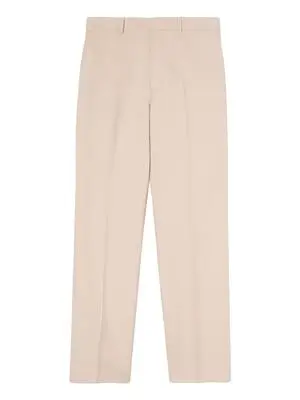 Off-White Cotton Tailored Trousers - Neutrals