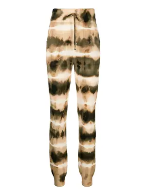 Amiri Tie-dye Rib-knit Track Pants - Orange