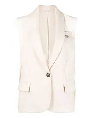 Brunello Cucinelli Single-breasted Blazer - Neutrals
