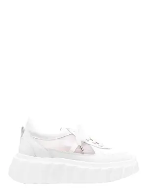 Agl Blondie Grid Platform Sneakers - White
