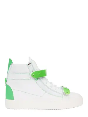 GIUSEPPE ZANOTTI Coby Leather Mid-top Sneakers - White