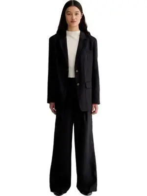 Everlane Linen Way-high Drape Pant - Black