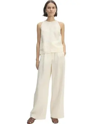 Everlane Linen Way-High Drape Pant Bone White