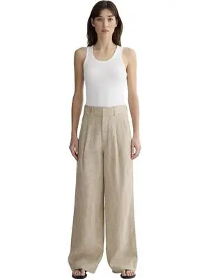 Everlane Linen Way-high Drape Pant - Cornstalk Chambray