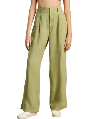 Everlane Linen Way-High Drape Pant Leek