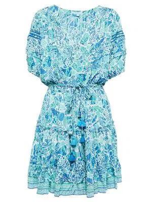 Poupette St Barth Bona Printed Minidress - Blue