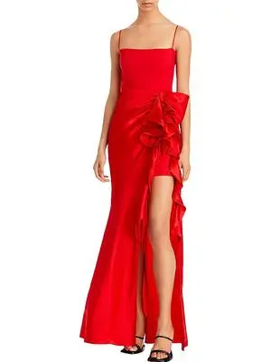Cinq À Sept Drina Ruffle Gown - Pimento Red