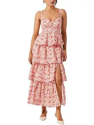 Astr The Label Midsummer Floral Print Dress - Pink Multi