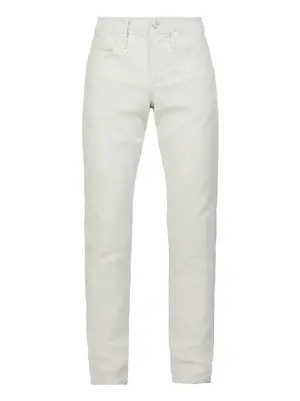 FRAME L'homme Slim-fit Stretch-woven Trousers - Milk Beige