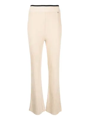 Sonia Rykiel Paris High-waisted Flared Trousers - Neutrals