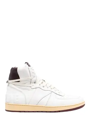 Rhude Panelled High-top Sneakers - White