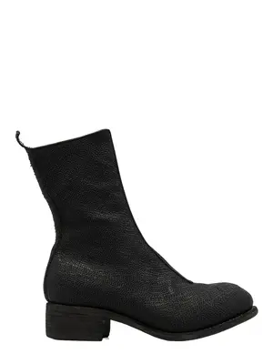 Guidi Zip-up Leather Boots - Black
