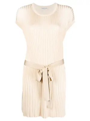 Sonia Rykiel Paris Round Neck Day Dress - Neutrals