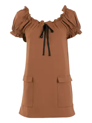 GLORIA COELHO Ruffled Blouse - Brown