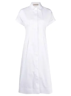 BLANCA VITA Short-sleeve Shirt Dress - White