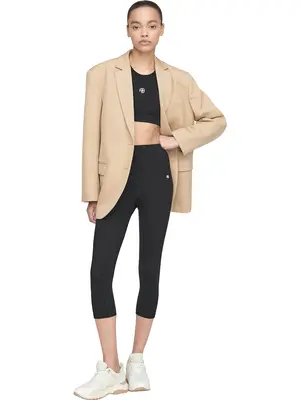 ANINE BING Blake Crop Legging - Black