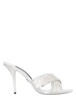 Dolce & Gabbana 85mm Crystal-embellished Sandals - Silver
