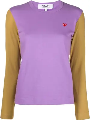 Play Comme Des Garcon Two-tone Sweater - Purple