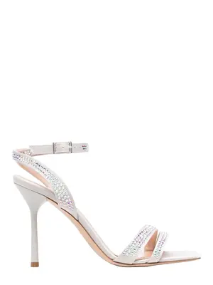 Liu Jo Crystal-embellished 105mm Heel Sandals - Grey