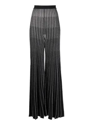 Stella McCartney Pleated Wide-leg Trousers - Black