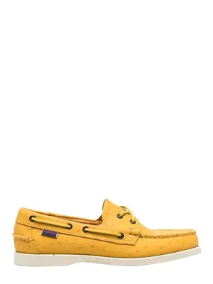 SEBAGO Sebago Polka-Dot Leather Boat Shoes Yellow