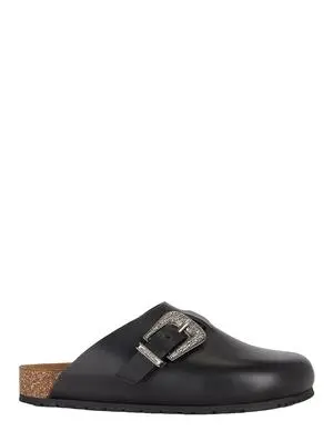 Saint Laurent Western Buckles Mule - Noir
