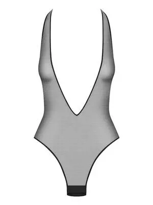 MAISON CLOSE L'amoureuse V-neck Bodysuit - Black