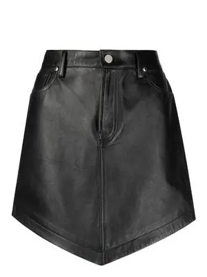 Alexandre Vauthier High-waist Leather Mini Skirt - Black