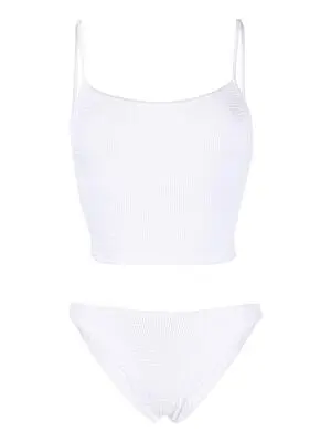 Hunza G Crinkle-knit Tankini Set - White