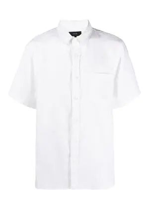 Vince Short-sleeve Linen Shirt - White