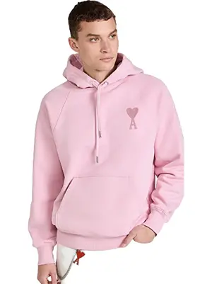 Ami AMI De Coeur Hoodie Pale Pink