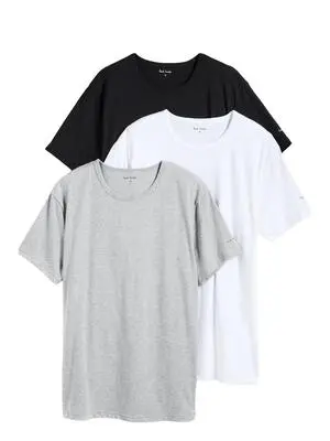 Paul Smith Cotton Logo Lounge 3 Pack T-shirts Black/white/grey