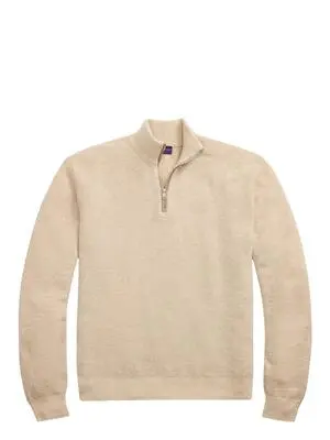 Ralph Lauren Purple Label Cashmere Half-Zip Sweater Ss Multi