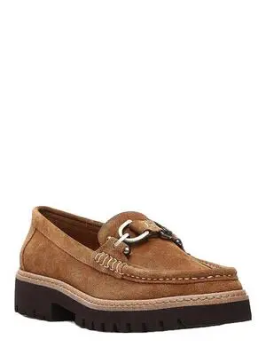 DONALD PLINER Helioci Moc Toe Loafer - Saddle