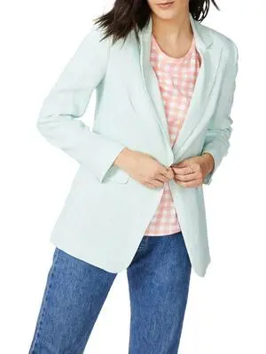 COURT & ROWE Pinstripe One-button Blazer - Crystal Sky