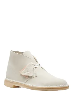 Clarks Clarks Desert Lace-Up Boots Off White Suede
