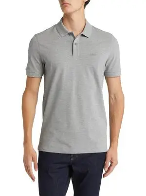 BOSS Pallas Cotton Polo Silver