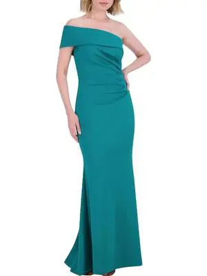 Eliza J Eliza J Off-The-Shoulder Fit & Flare Gown Jade