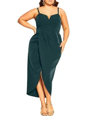 City Chic City Chic Sassy Dress Emerald