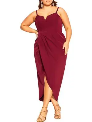 City Chic City Chic Sassy Dress Ruby