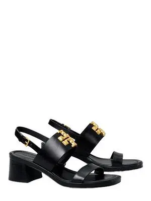 Tory Burch Eleanor Slingback Sandal - Perfect Black/gold