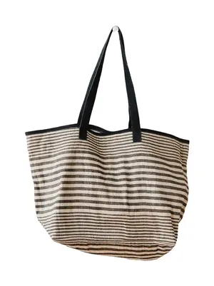 WILL & ATLAS Paloma Stripe Tote Bag Black