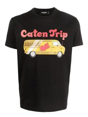 Dsquared2 Caten Trip Graphic T-shirt - Black