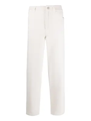 BARRIE High-rise Straight-leg Trousers - Neutrals